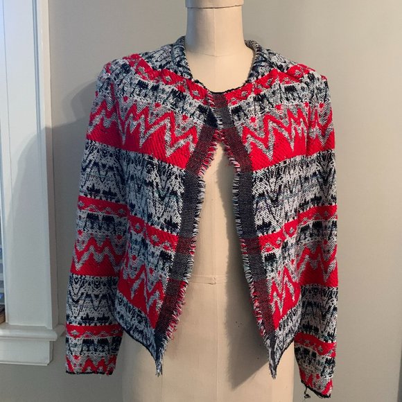 IRO | Jackets & Coats | Iro Tweed Open Front Frayed Edge Jacket | Poshmark